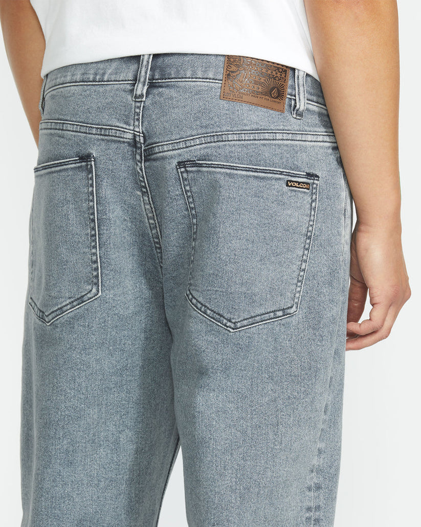 【OUTLET】VOLCOM Modown Relaxed Fit Tapered Jeans - Ash Blue