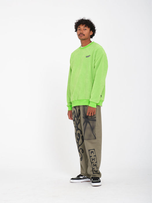 【OUTLET FAMILY SALE】VOLCOM Too Kool Sweatshirt - Electric Green