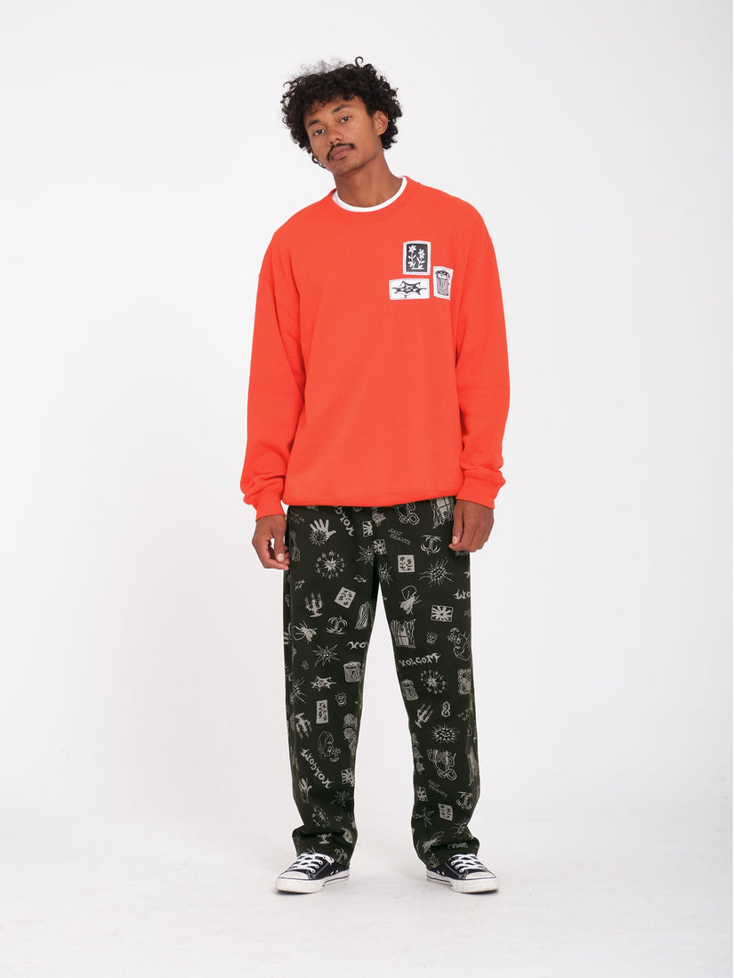 【OUTLET FAMILY SALE】VOLCOM Featured Artist Keutchi Crew - Bright Red