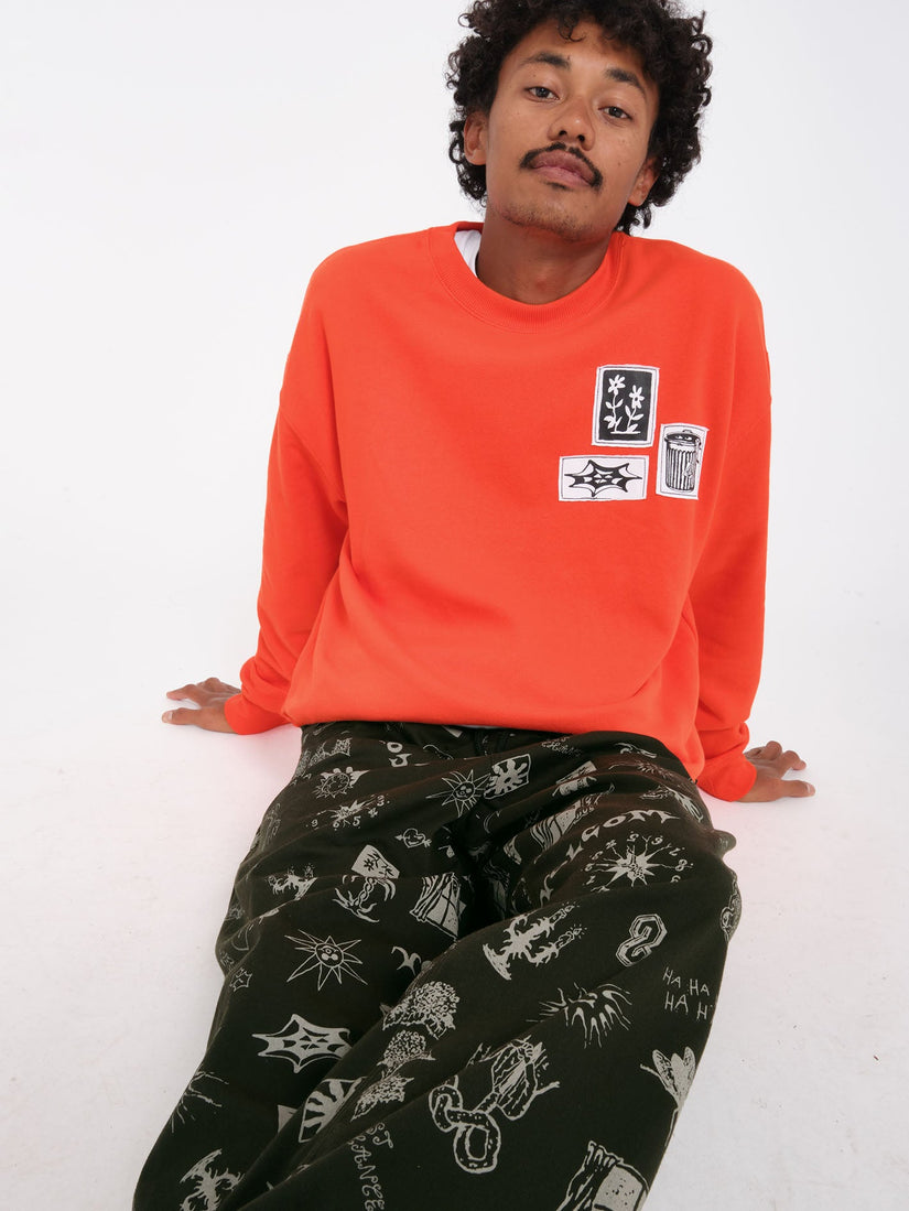 【OUTLET FAMILY SALE】VOLCOM Featured Artist Keutchi Crew - Bright Red