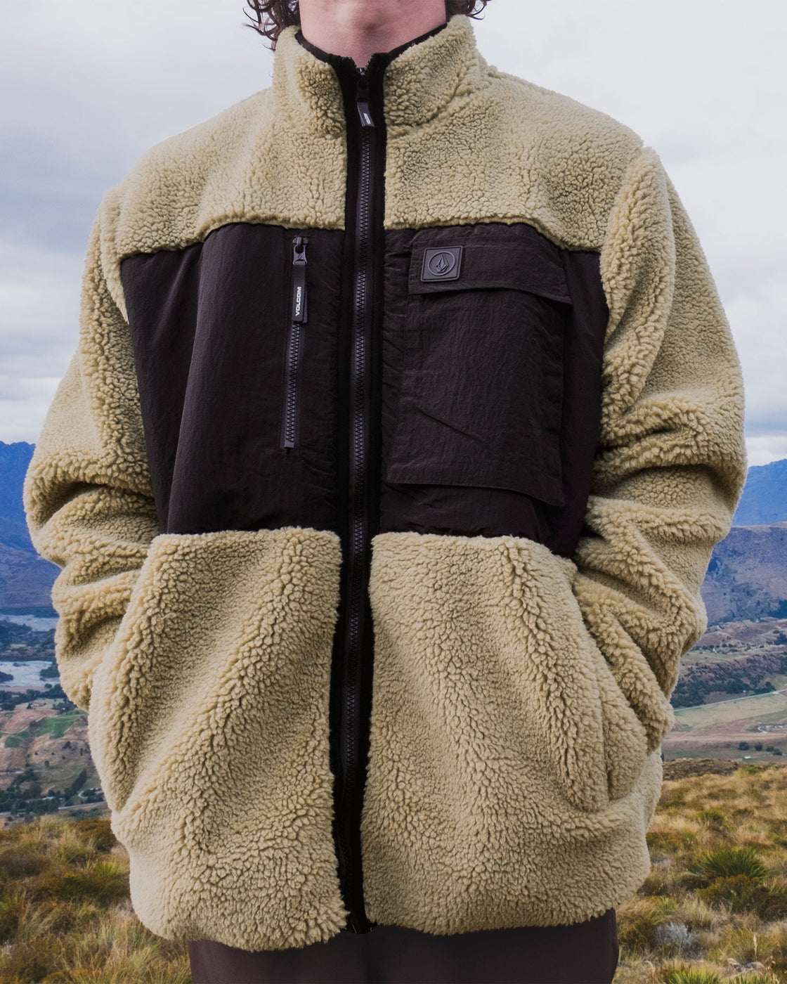 VOLCOM Storm Stone Zip Hoodie - Dark Khaki