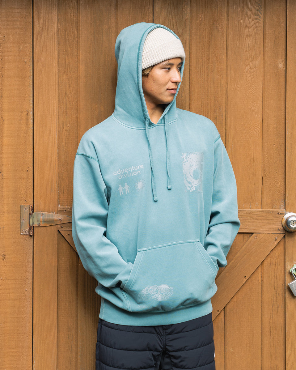 【OUTLET】BILLABONG メンズ WASHED WAVE LAYER パーカー GRN 【2024年秋冬モデル】