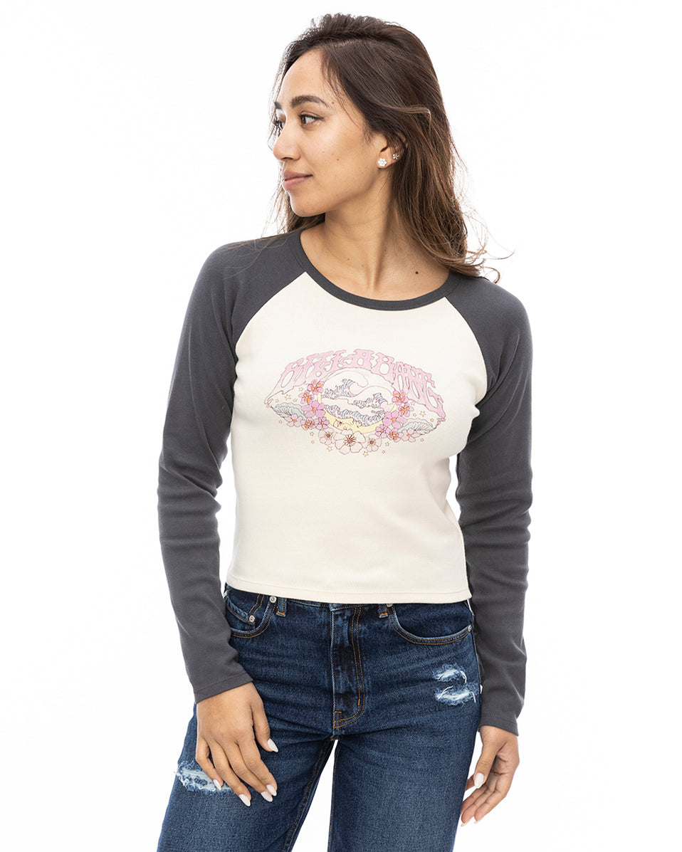 【OUTLET】BILLABONG レディース GRAPHIC RAGLAN LS TE ロンT BSD 【2024年秋冬モデル】