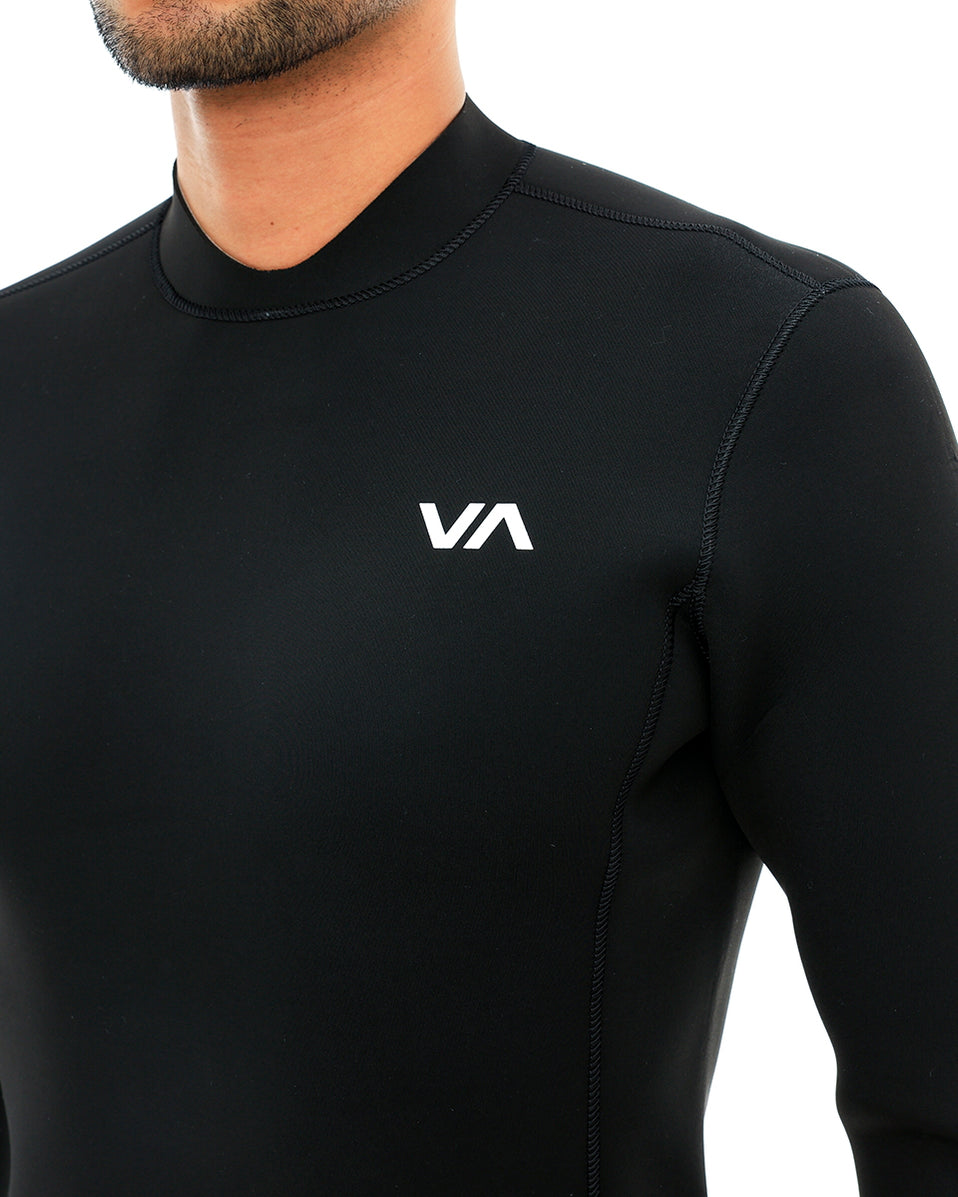 RVCA ウェットスーツ BALANCE BACK ZIP SURF TOP タッパー BLK 【2024年秋冬モデル】