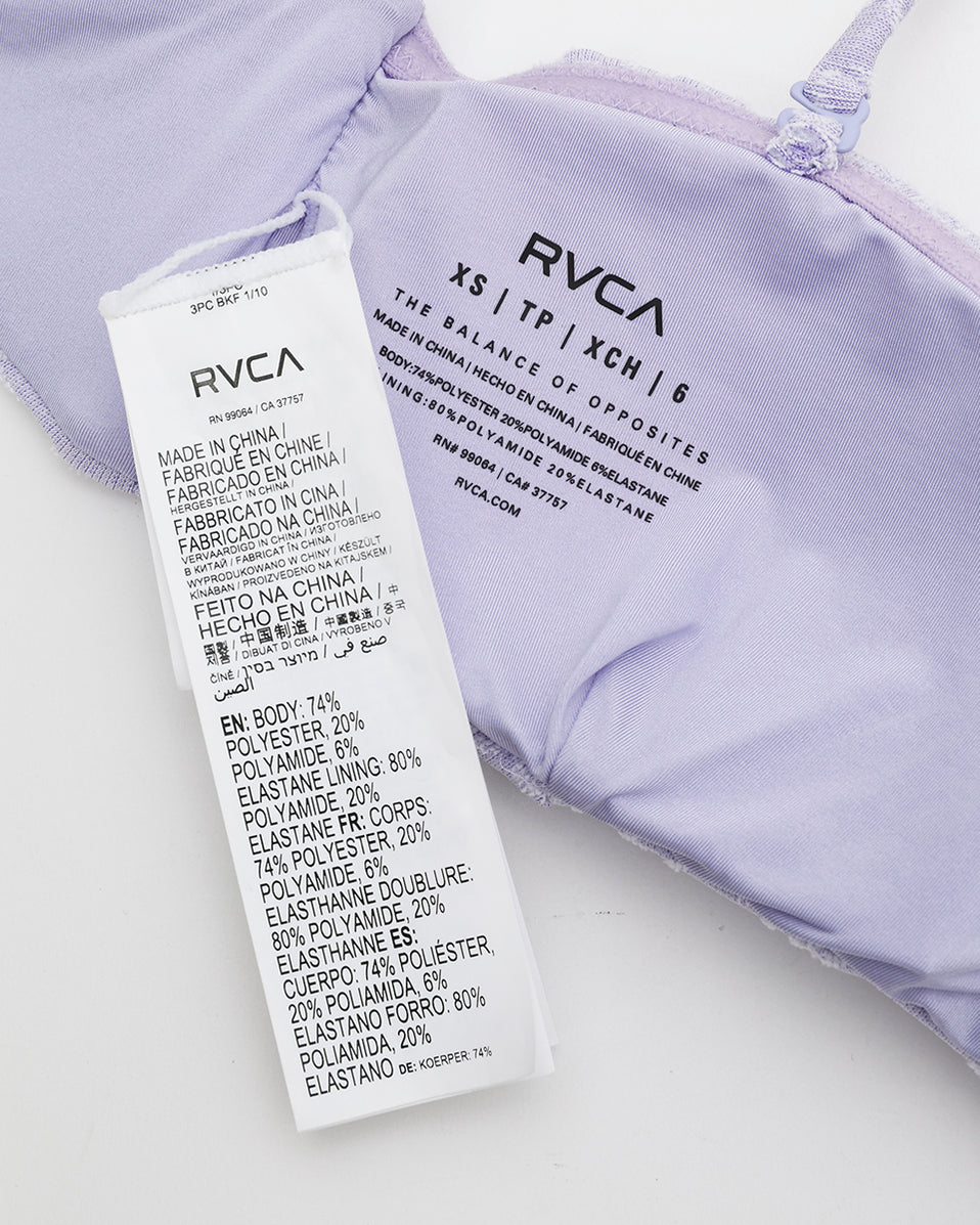 【OUTLET】【直営店限定】RVCA レディース DELIA V-WIRE BANDEAU ビキニトップス IRS【2024年春夏モデル】