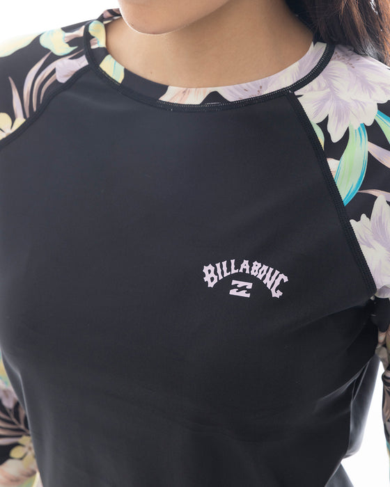 【OUTLET】BILLABONG レディース SHADOW TROPIC RAGLAN LS RASH 長袖ラッシュガード 【2025年春