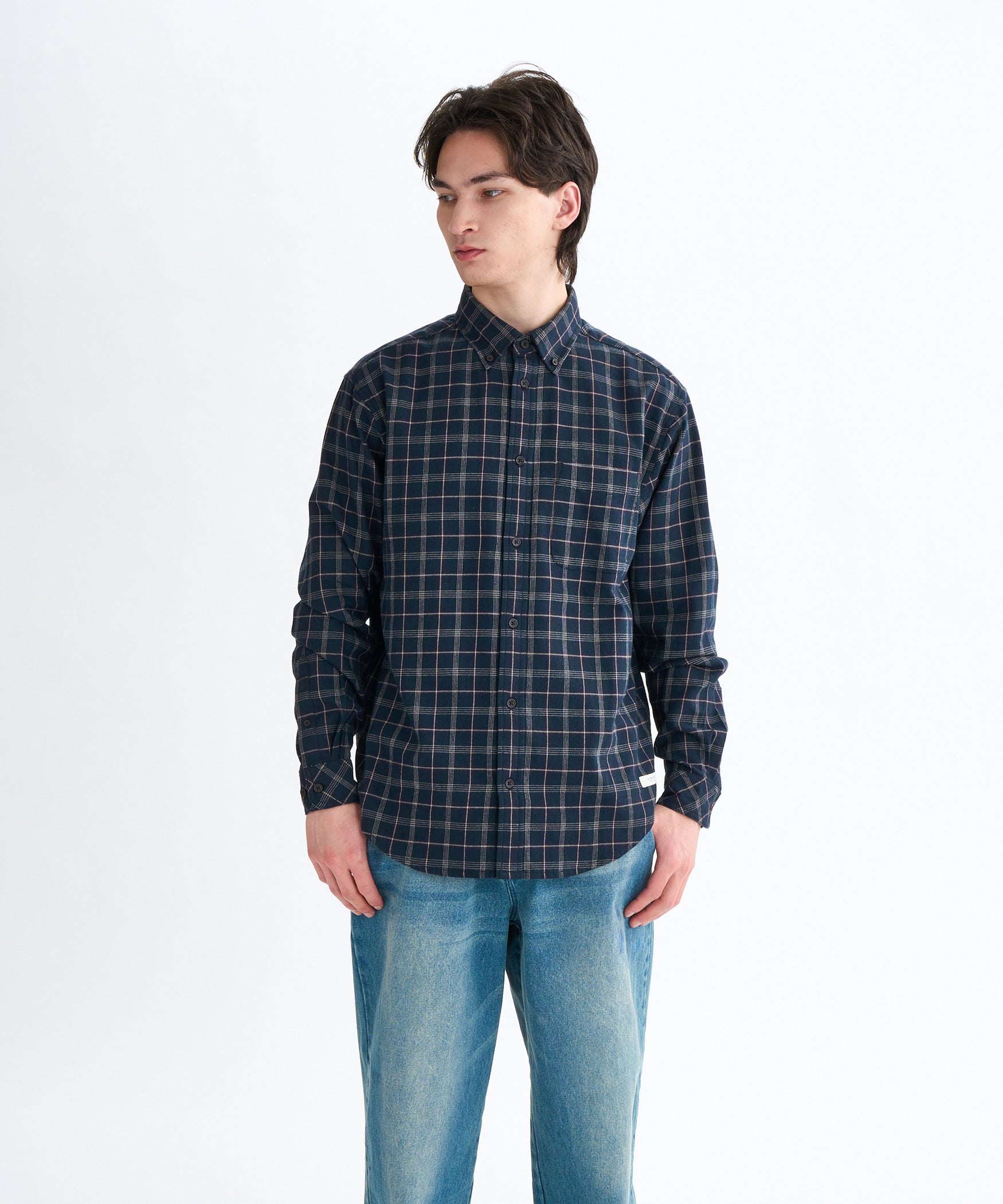 【OUTLET】ELEMENT メンズ BUTTON DOWN REGULAR FLANNEL 長袖シャツ 【2025年秋冬モデル】