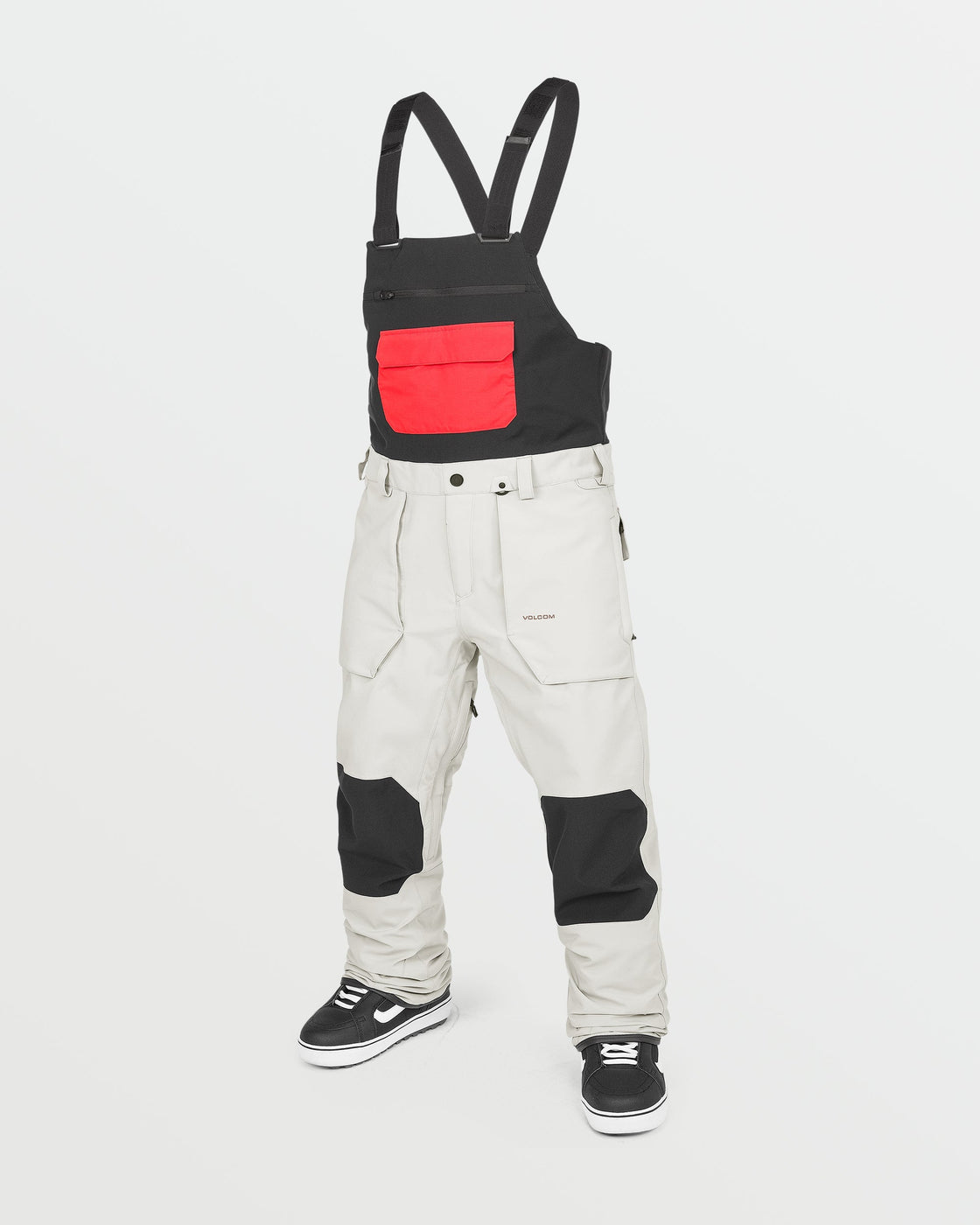 【OUTLET】VOLCOM Mens Roan Bib Overalls - Stone