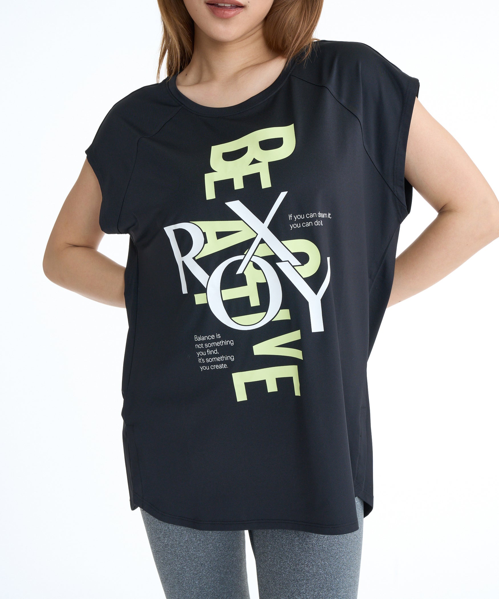 ROXY FITNESS OWN YOUR PACE Tシャツ /水陸両用/UVカット/Quik Dry 【2026年春夏モデル】