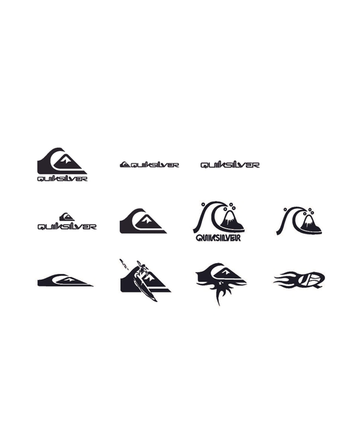 QUIKSILVER GRAPHICS ART SMALL STICKER ステッカー (各W3.2cm-4.0cm) 【2026年春夏モデ