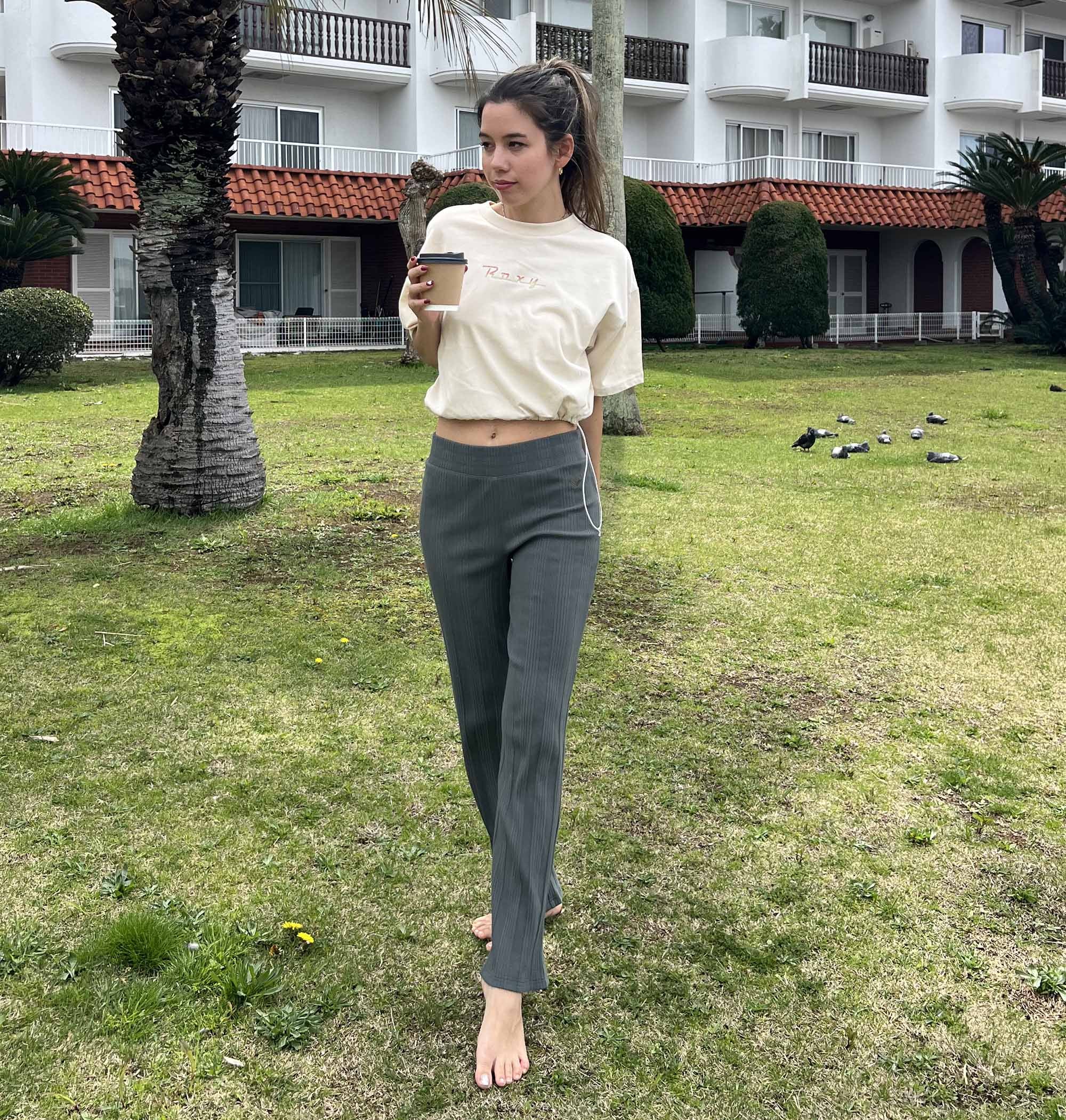 【OUTLET】Roxy BAJA CALI ウィメンズ 半袖Tシャツ 丈短め バックプリント