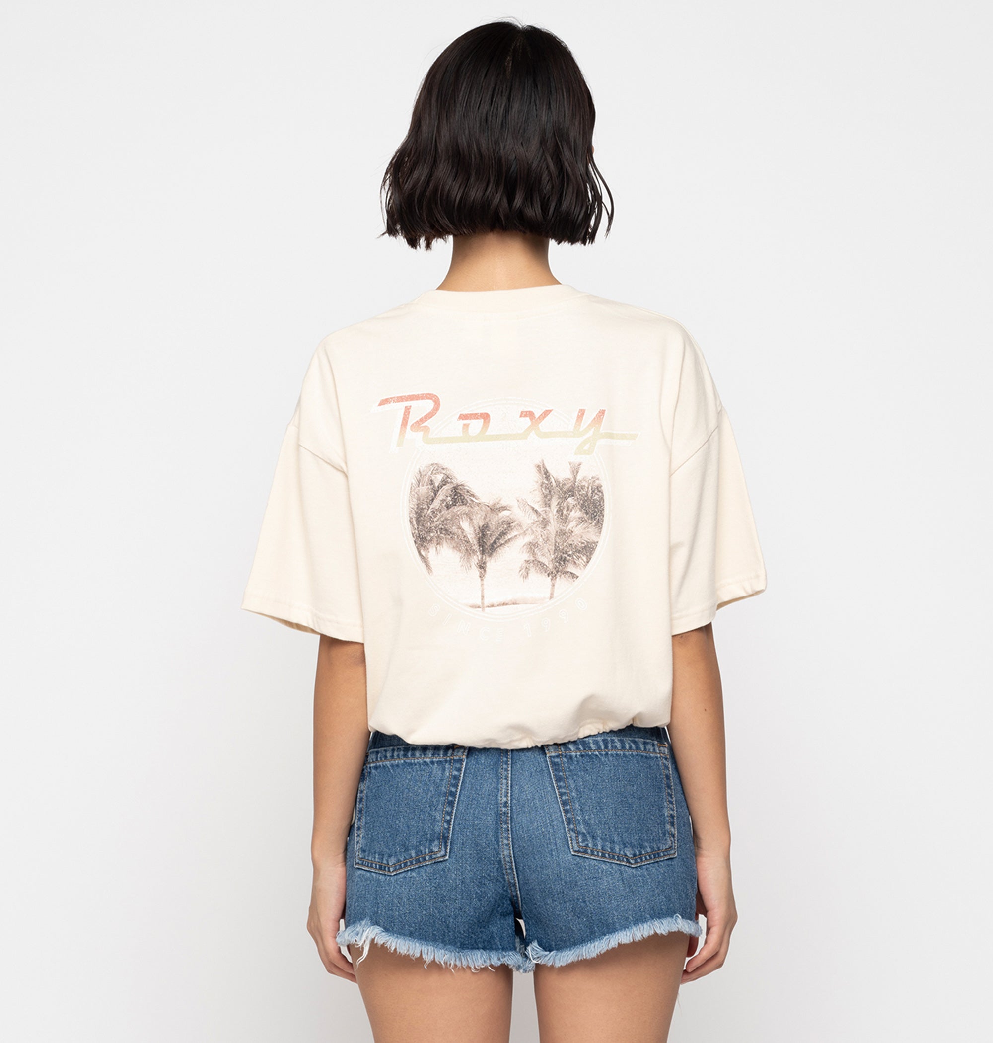 【OUTLET】Roxy BAJA CALI ウィメンズ 半袖Tシャツ 丈短め バックプリント