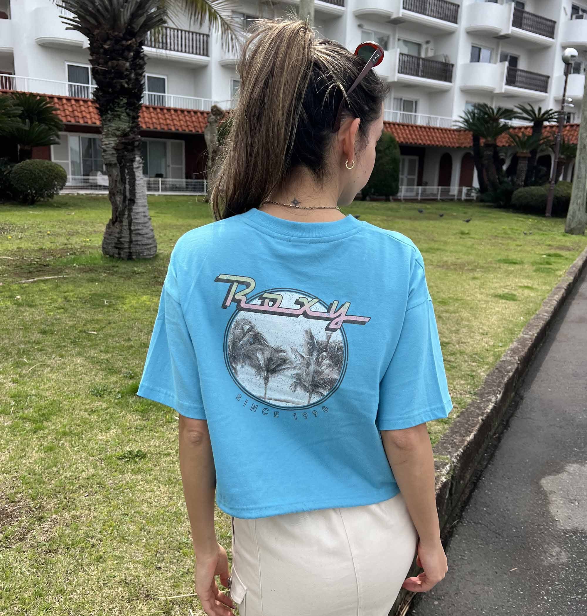 【OUTLET】Roxy BAJA CALI ウィメンズ 半袖Tシャツ 丈短め バックプリント